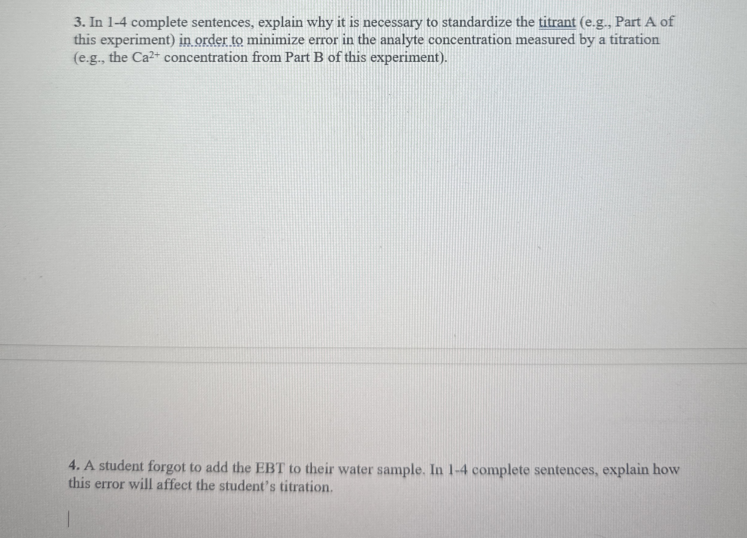 Solved In 1-4 ﻿complete sentences, explain why it is | Chegg.com