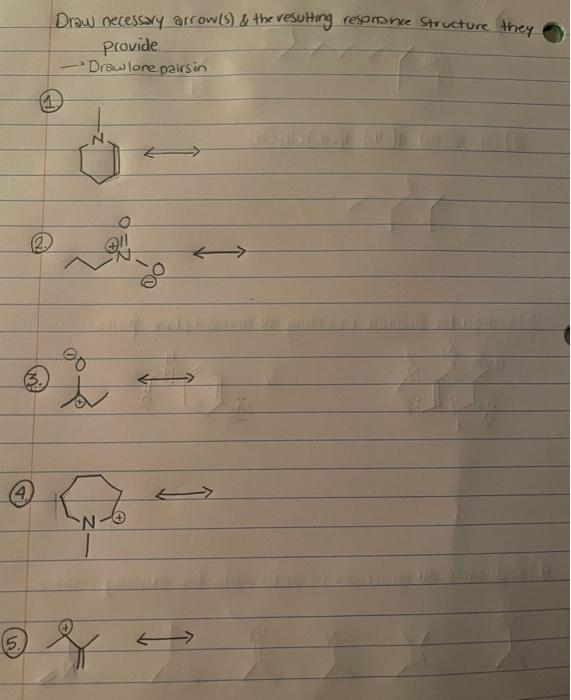 Solved draw the necessary arrow(s) and the resulting | Chegg.com