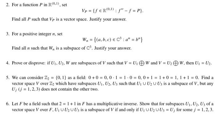 Solved 2. For a function P in R(0,1), set | Chegg.com
