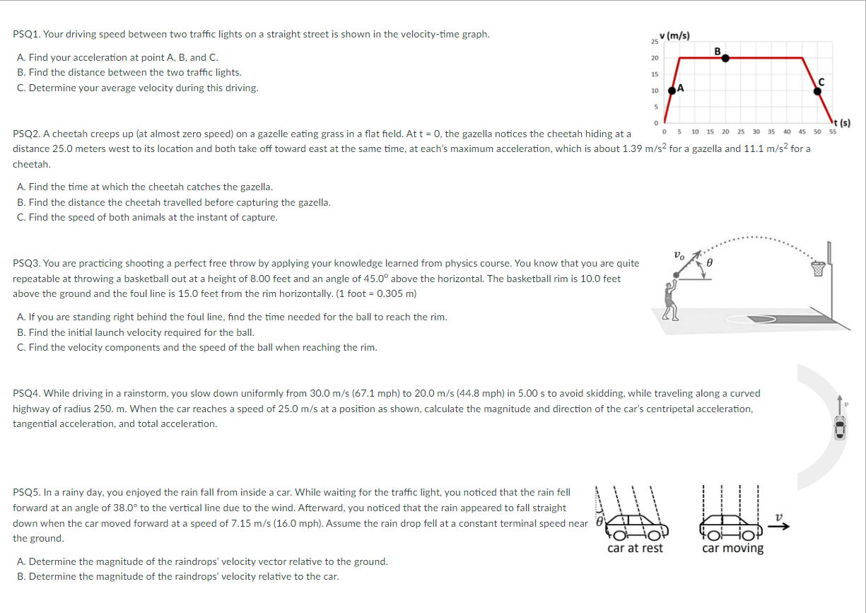 Solved PSQ1. ﻿Your driving speed between two traffic lights | Chegg.com