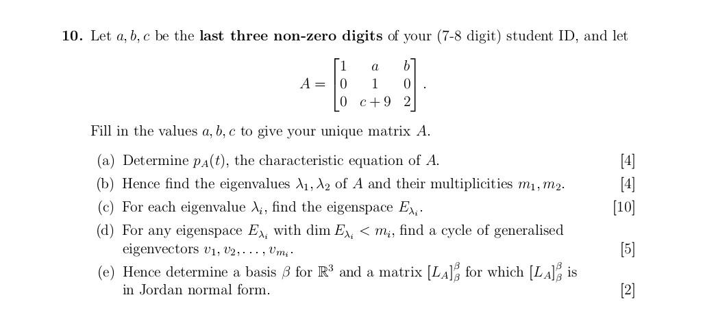 Solved 10. Let a,b,c be the last three non-zero digits of | Chegg.com