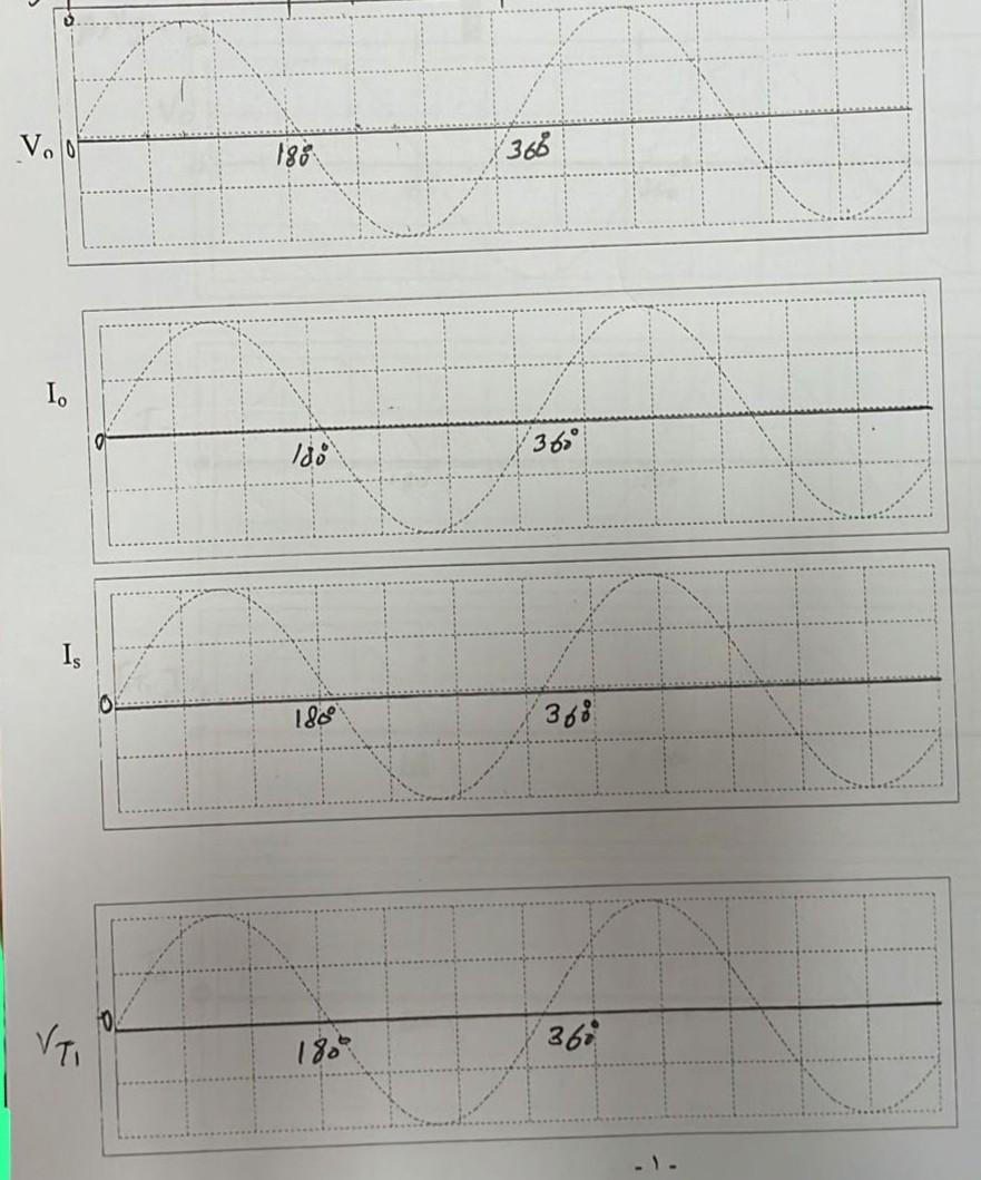 Solved draw the waveform for the circuits,the firing angle a | Chegg.com