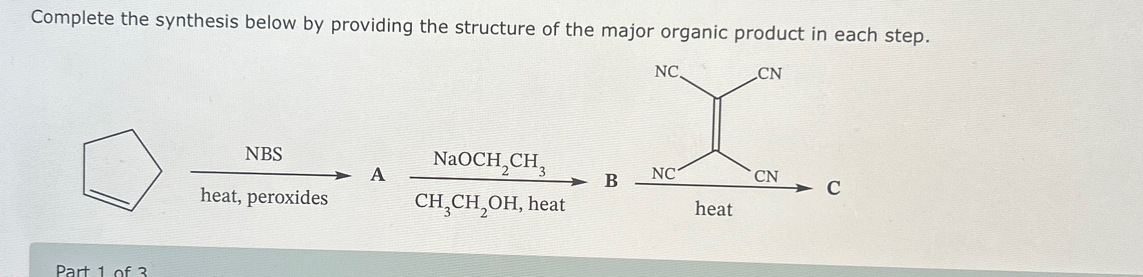 Complete the synthesis below by providing the | Chegg.com