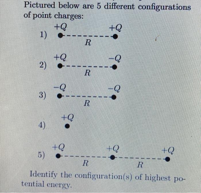 Solved Pictured below are 5 different configurations of | Chegg.com