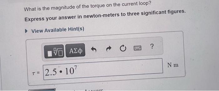 Solved A square current loop 5.00 cm on each side carries a | Chegg.com
