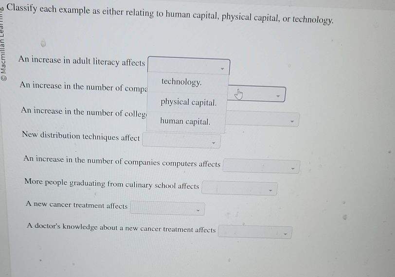 Solved Classify each example as either relating to human | Chegg.com