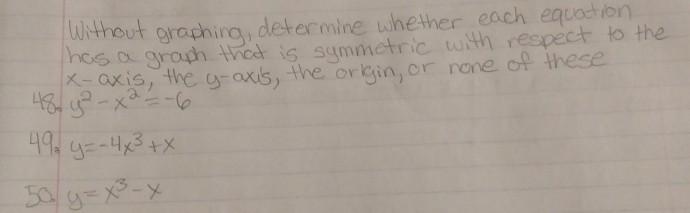 Solved Without graphing, determine whether each equation has | Chegg.com