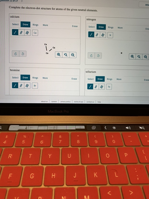 Solved Question 15 of 17 > Give the symbols of the elements | Chegg.com