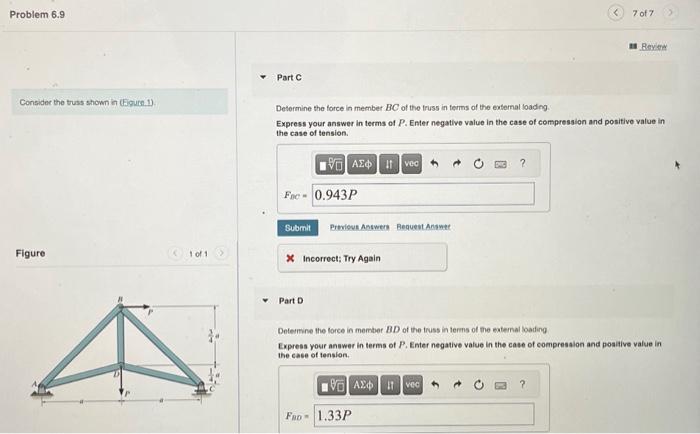 Solved Determine the force in member AB of the truss in | Chegg.com