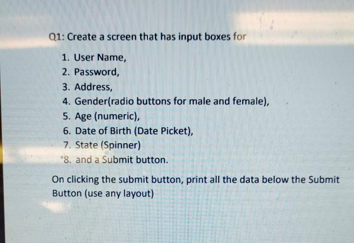 Solved Do it on Android studio java and please provide xml | Chegg.com