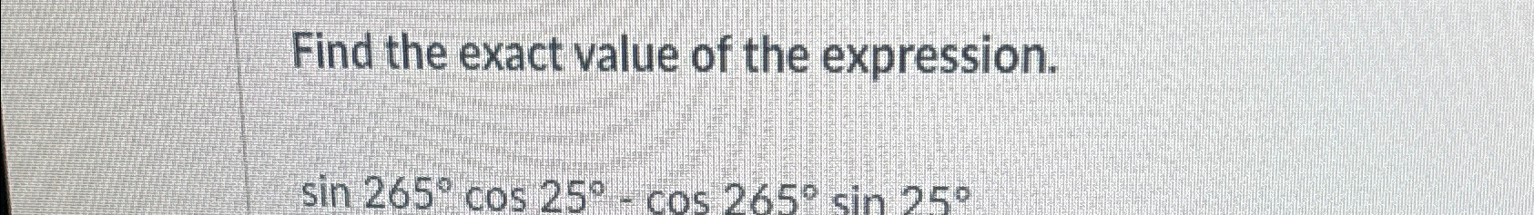 Solved Find the exact value of the | Chegg.com