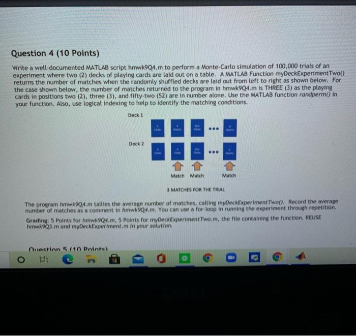 Question 4 (10 Points) Write a well documented MATLAB | Chegg.com