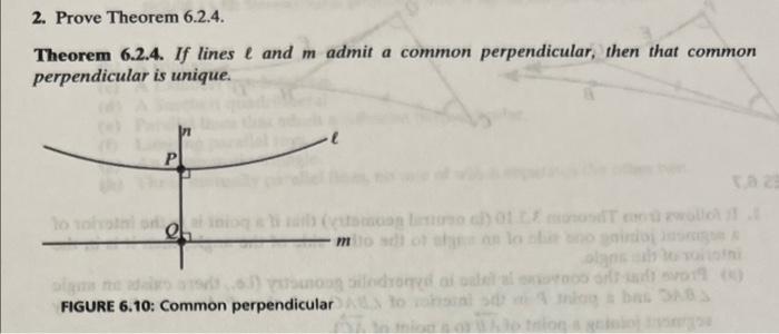 Solved 2. Prove Theorem 6.2.4. Theorem 6.2.4. If lines l and | Chegg.com
