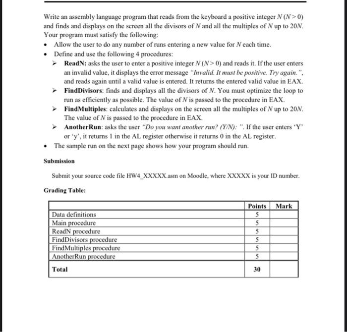 Solved Write an assembly language program that reads from | Chegg.com