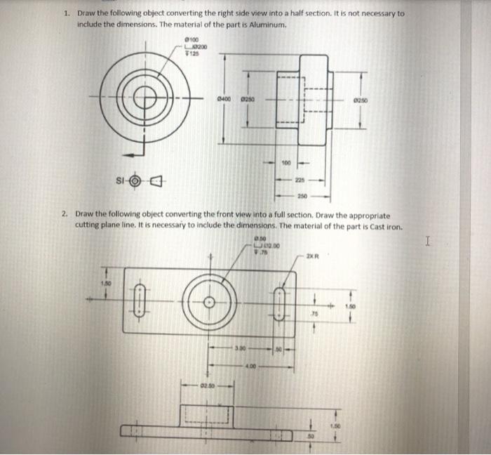 Solved 1. Draw the following object converting the right | Chegg.com