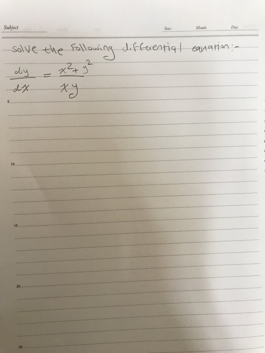 Solved Subject M Das -solve the following differentia I | Chegg.com Solved Subject M Das -solve the following differentia I | Chegg.com