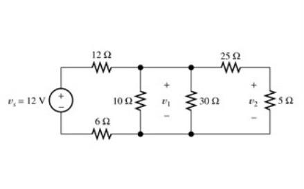 Solved Find the voltage v1 for the circuit shown in the | Chegg.com