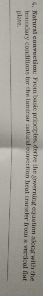 Solved Natural convection: From basic principles, derive the | Chegg.com