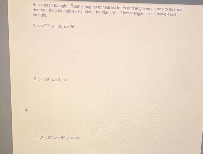 Solved Solve each triangle. Round lengths to nearest tenth | Chegg.com
