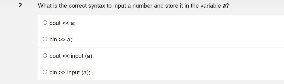 Solved N What is the correct syntax to input a number and | Chegg.com