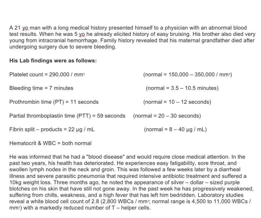 Solved Question: Why is the PTT elevated? Why isn't the PT | Chegg.com