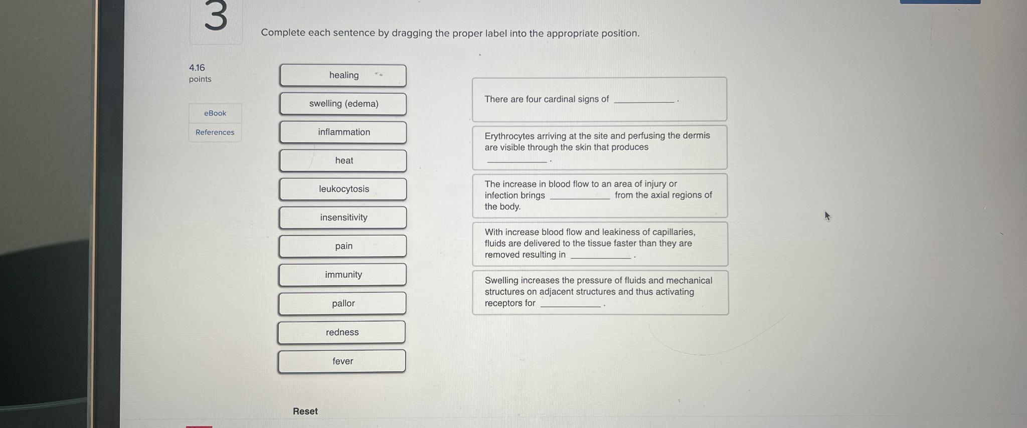 Solved Complete each sentence by dragging the proper label | Chegg.com