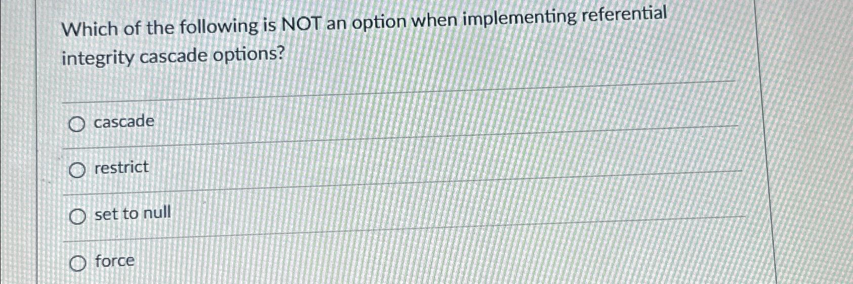 Solved Which of the following is NOT an option when | Chegg.com