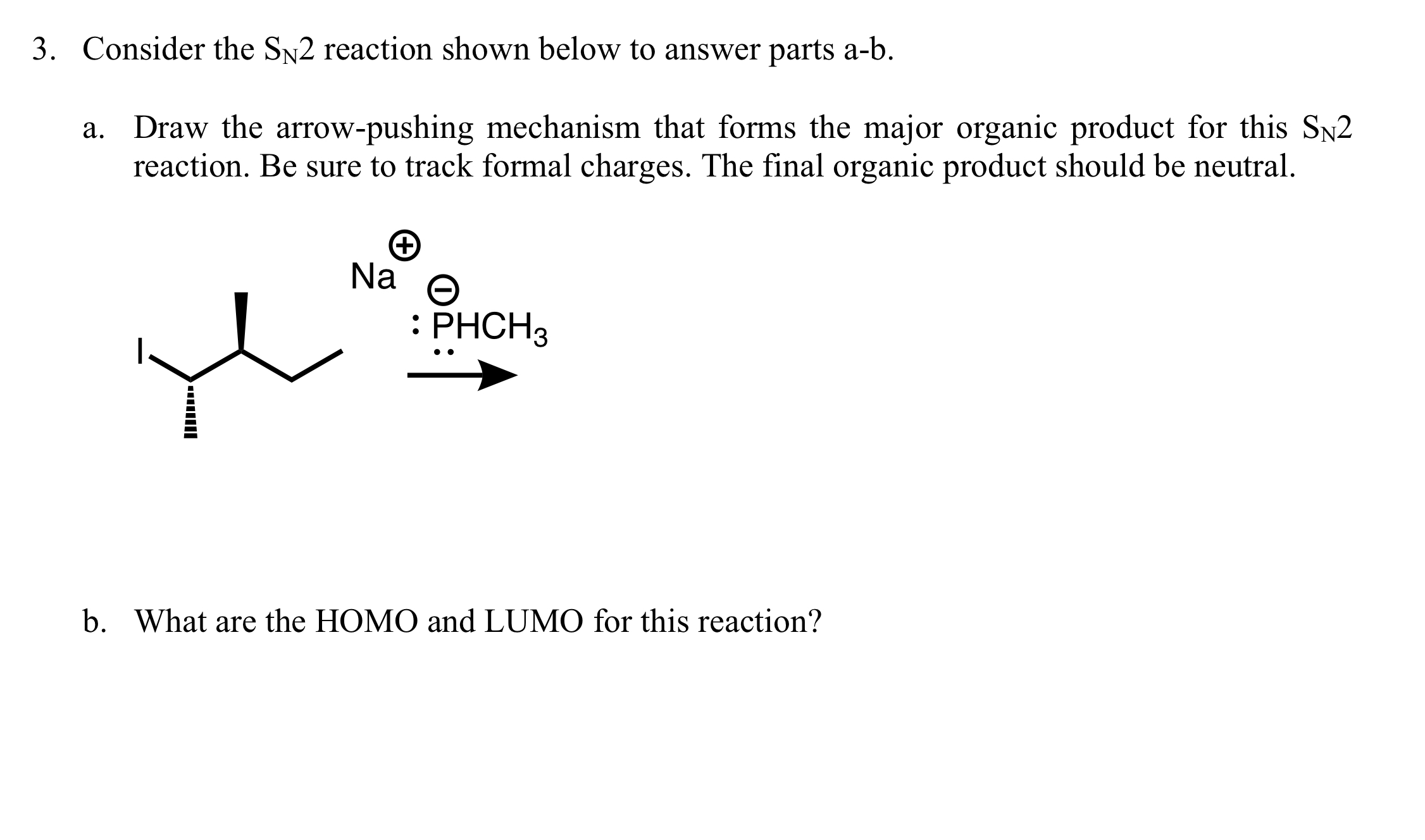 Solved Consider the SN2 ﻿reaction shown below to answer | Chegg.com