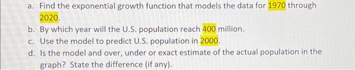 Solved Exponential Modeling using the image below. | Chegg.com