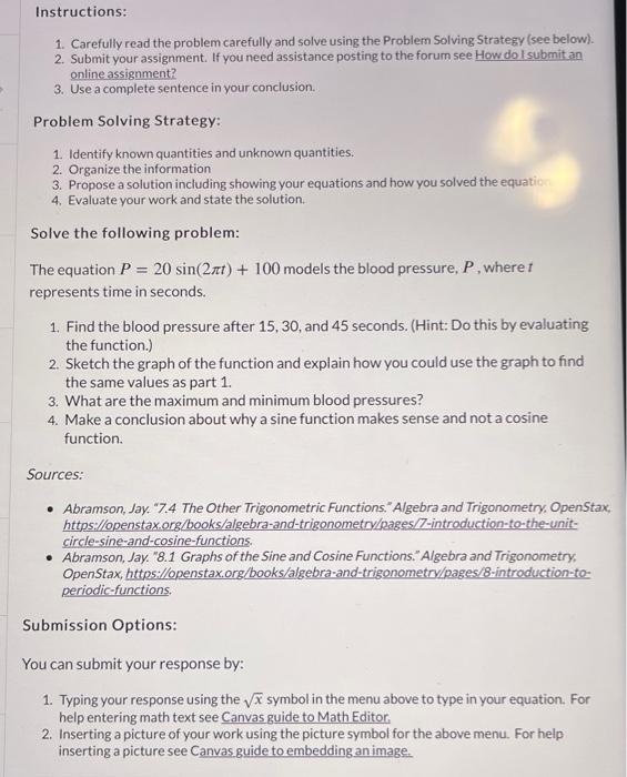 Solved Instructions: 1. Carefully read the problem carefully | Chegg.com