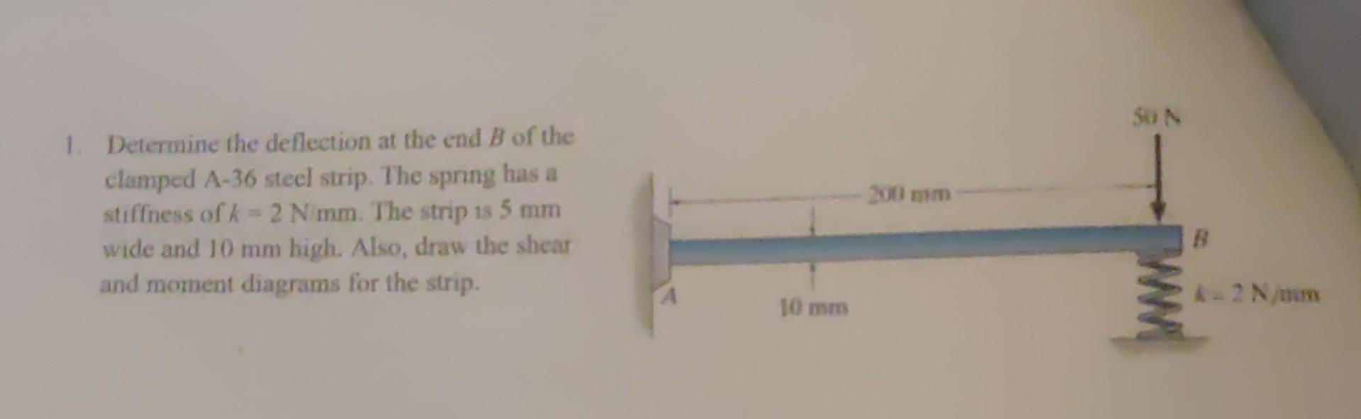 Solved 1. Determine the deflection at the end B of the | Chegg.com