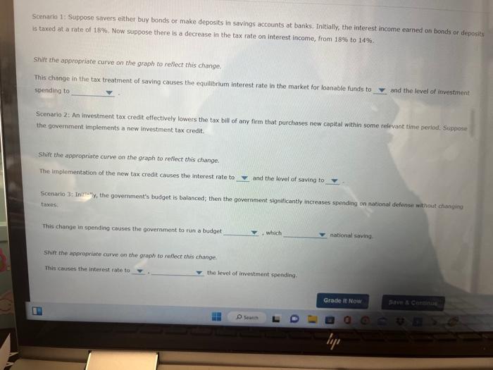 Solved Scenario 1 fall/rise increase/decrease Scenario 2 | Chegg.com
