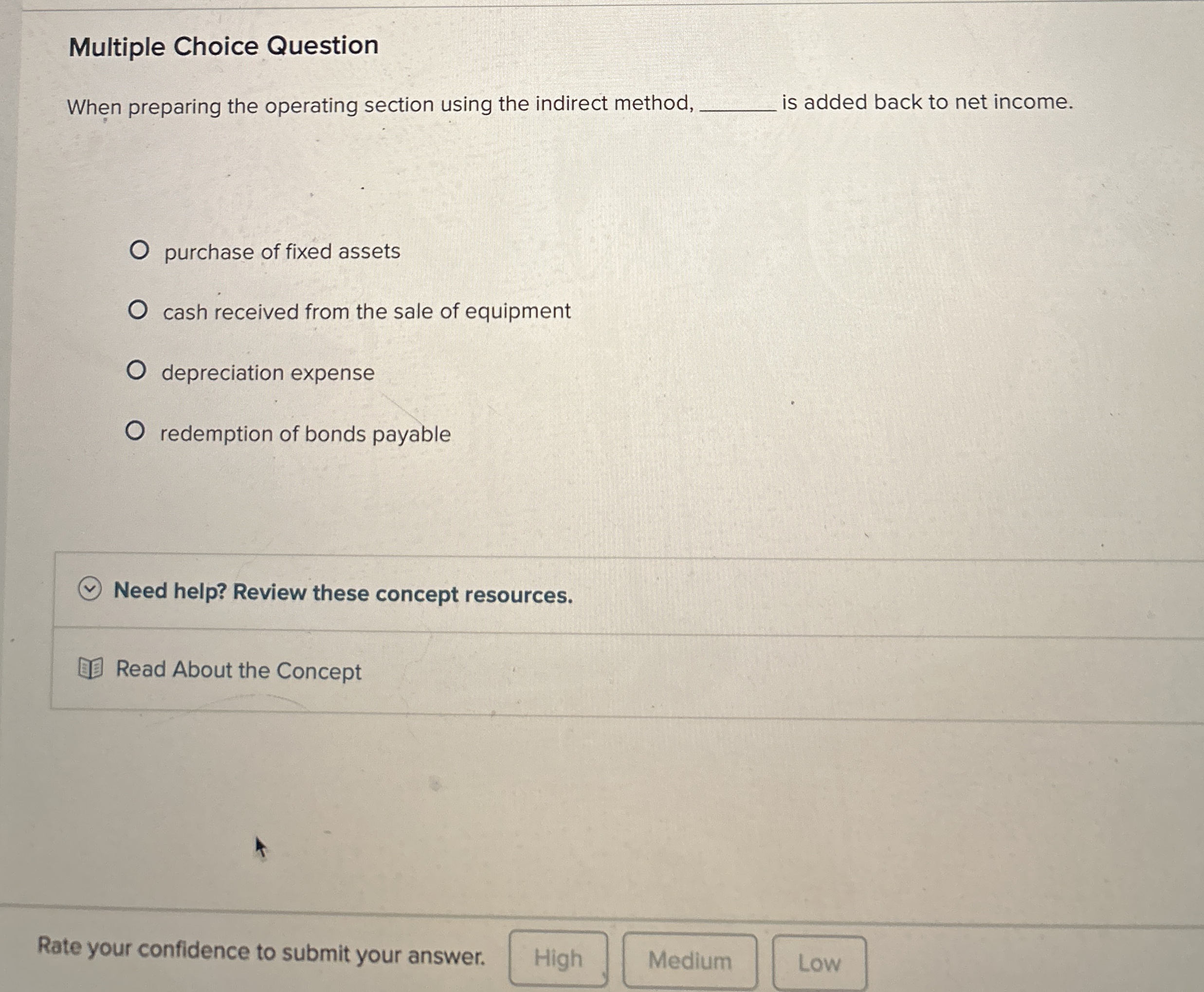 Solved Multiple Choice QuestionWhen preparing the operating | Chegg.com