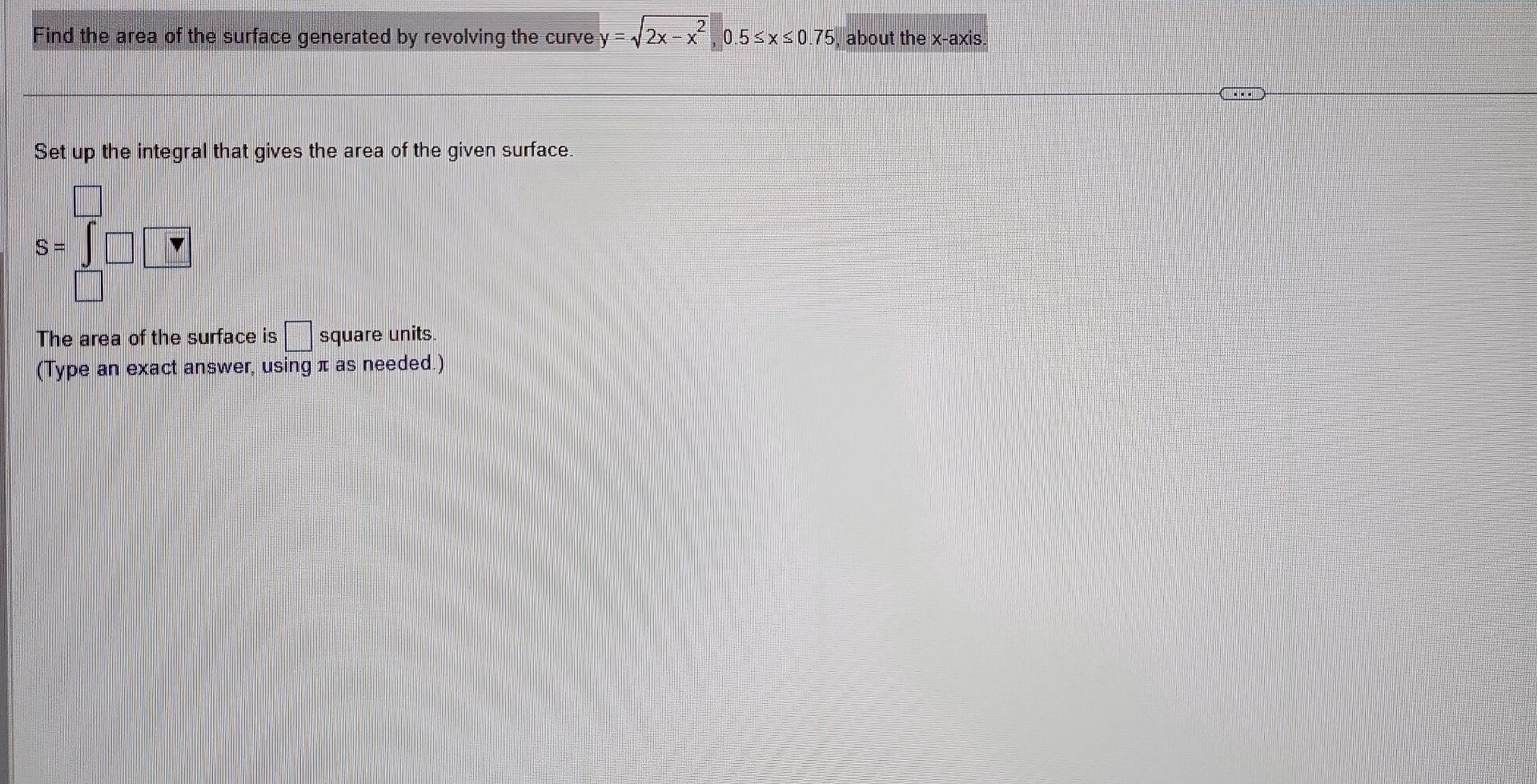 Solved Find the area of the surface generated by revolving | Chegg.com