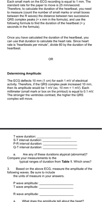 Solved Name A&PII Electrocardiograph Lab Report Sheet Your | Chegg.com