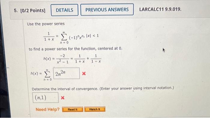 Solved Use the fact that (1−x)21=∑n=1∞nxn−1 to find the sum | Chegg.com