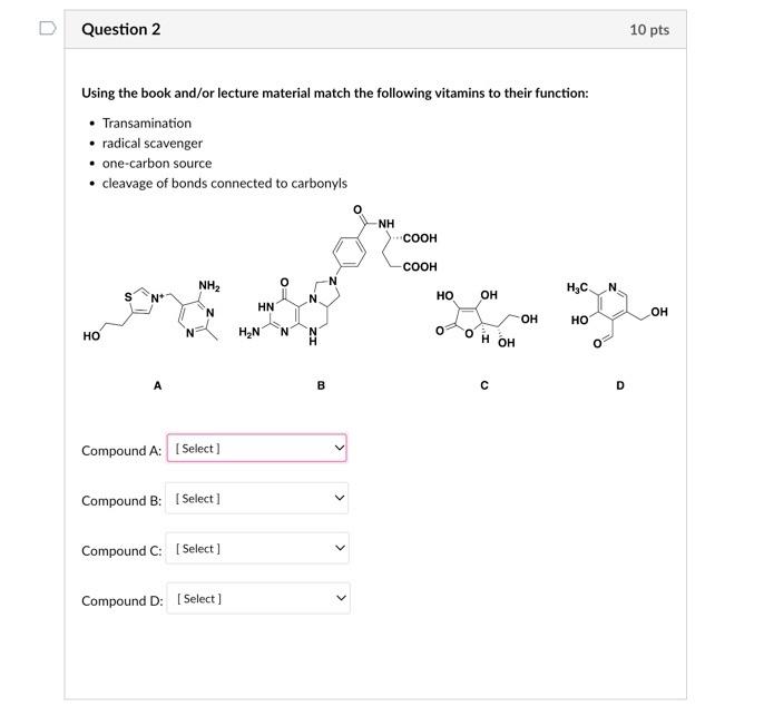 Solved Using the book and/or lecture material match the | Chegg.com