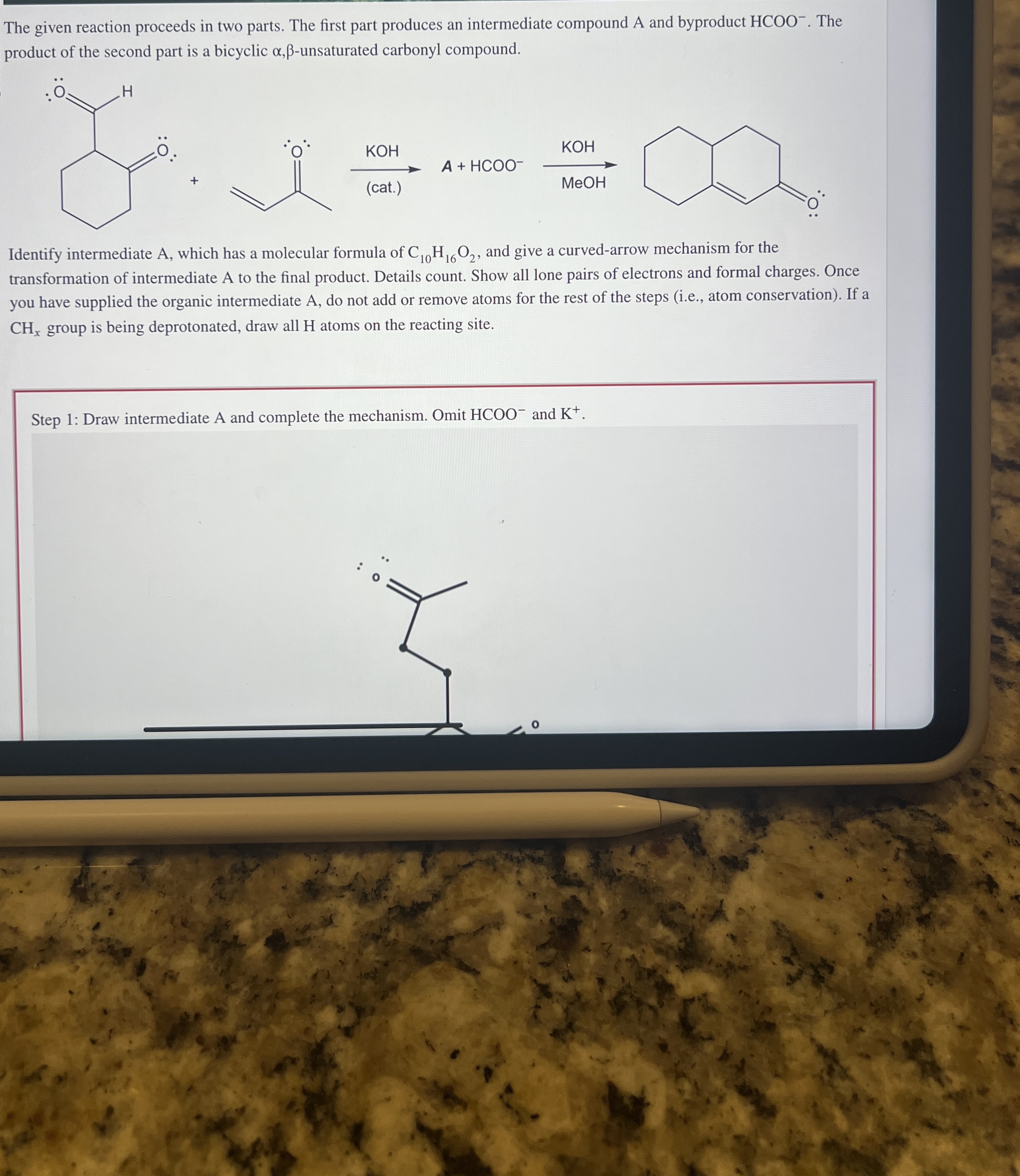 Solved The given reaction proceeds in two parts. The first | Chegg.com