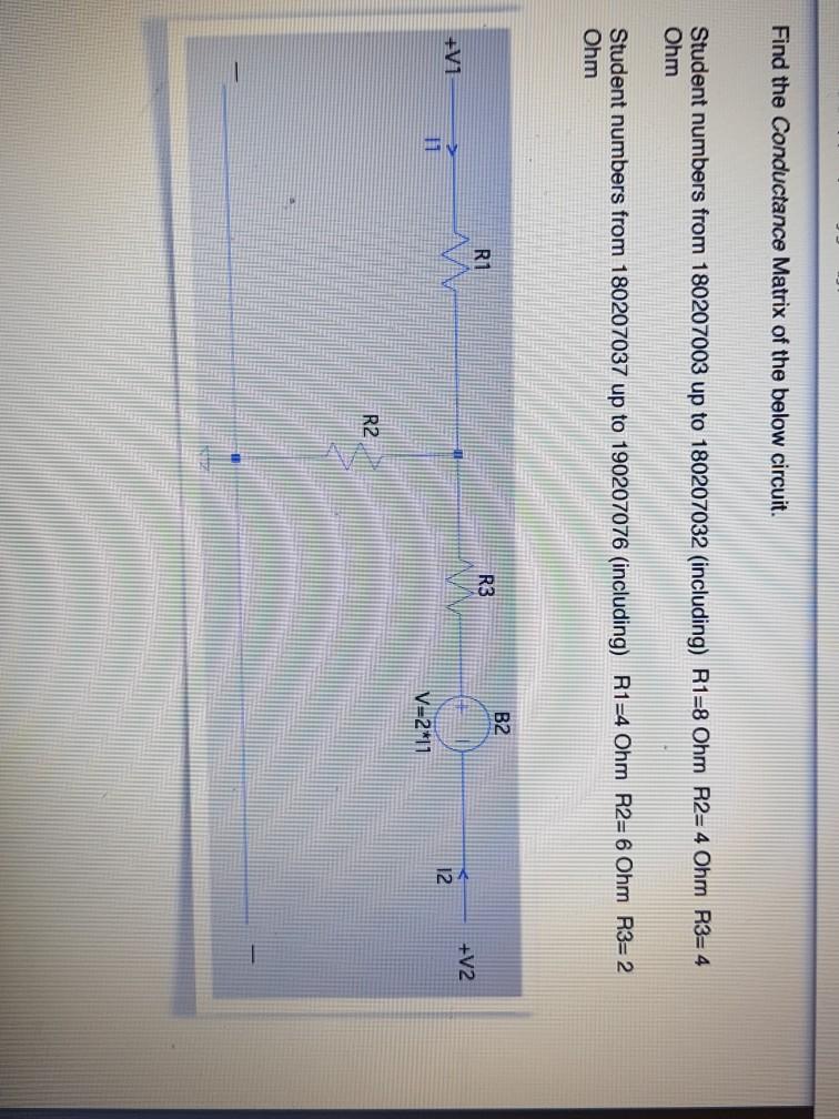 Solved Find the Conductance Matrix of the below circuit. | Chegg.com