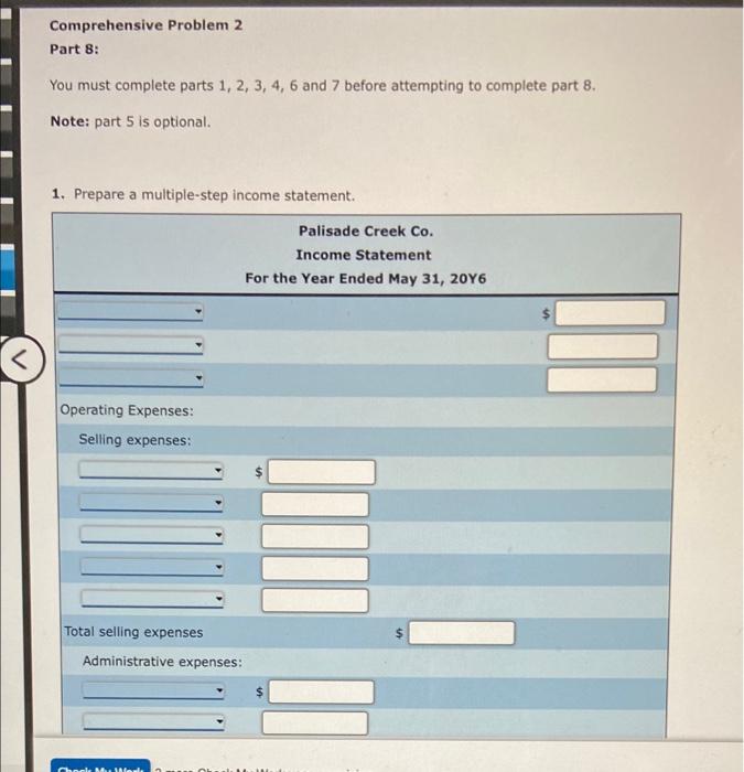 Solved Comprehensive Problem 2 Part 1 and Part 2: Palisade | Chegg.com