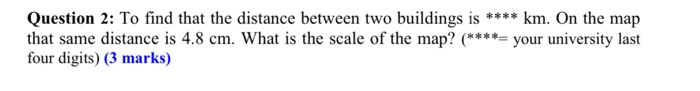 Solved Question 2: To find that the distance between two | Chegg.com