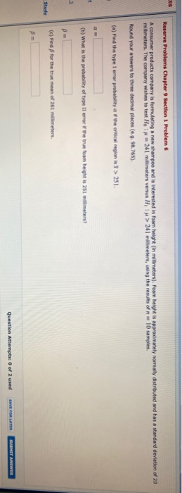 Solved ES Reserve Problems Chapter 9 Section 1 Problem 6 A | Chegg.com