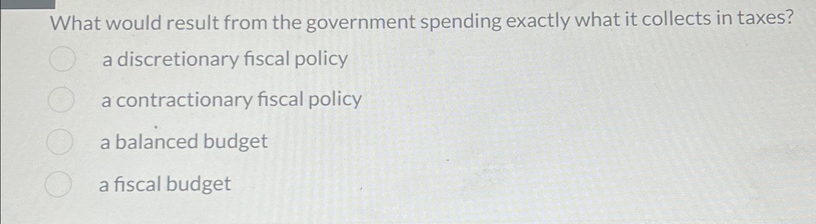 Solved What would result from the government spending | Chegg.com
