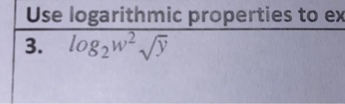 Solved use logarithmic properties to expand and simplify the | Chegg.com