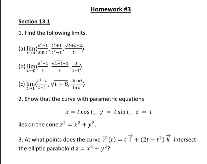 Solved 1. Find the following limits. (a) | Chegg.com