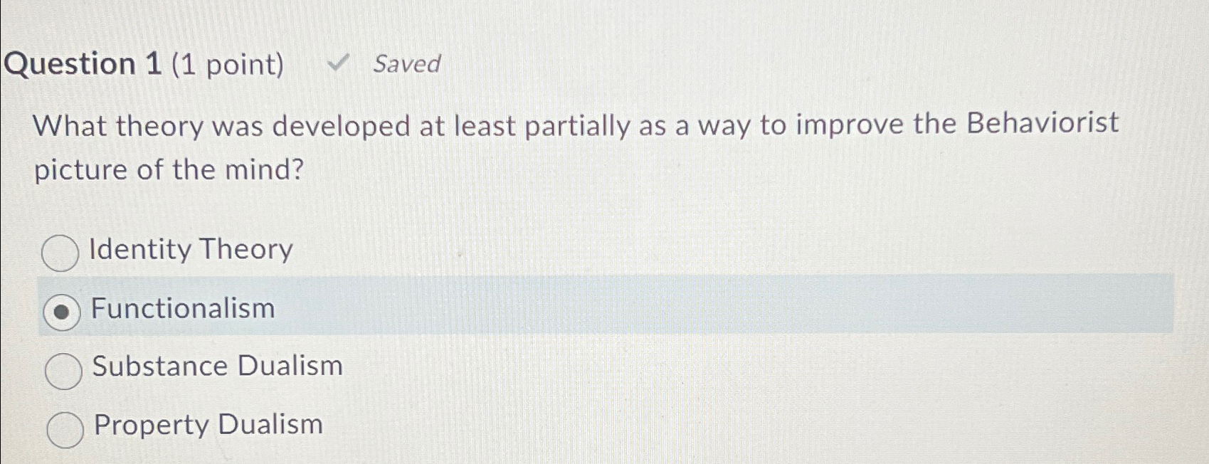 Solved Question 1 (1 ﻿point) ﻿SavedWhat theory was | Chegg.com