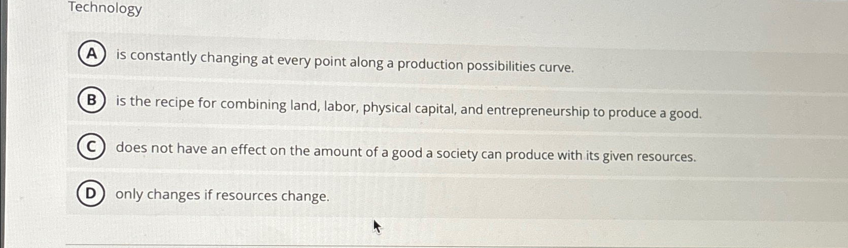 Solved Technologyis constantly changing at every point along | Chegg.com