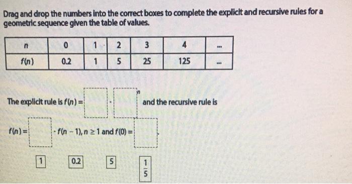 Solved Drag and drop the numbers into the correct boxes to | Chegg.com