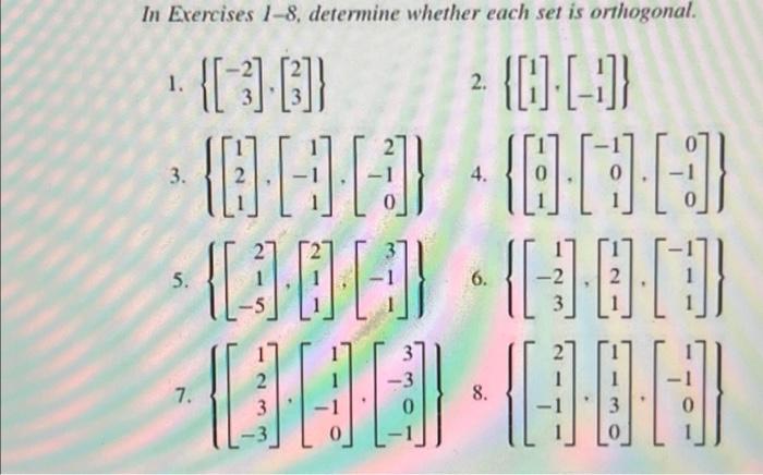 Solved In Exercises 1-8, determine whether each set is | Chegg.com
