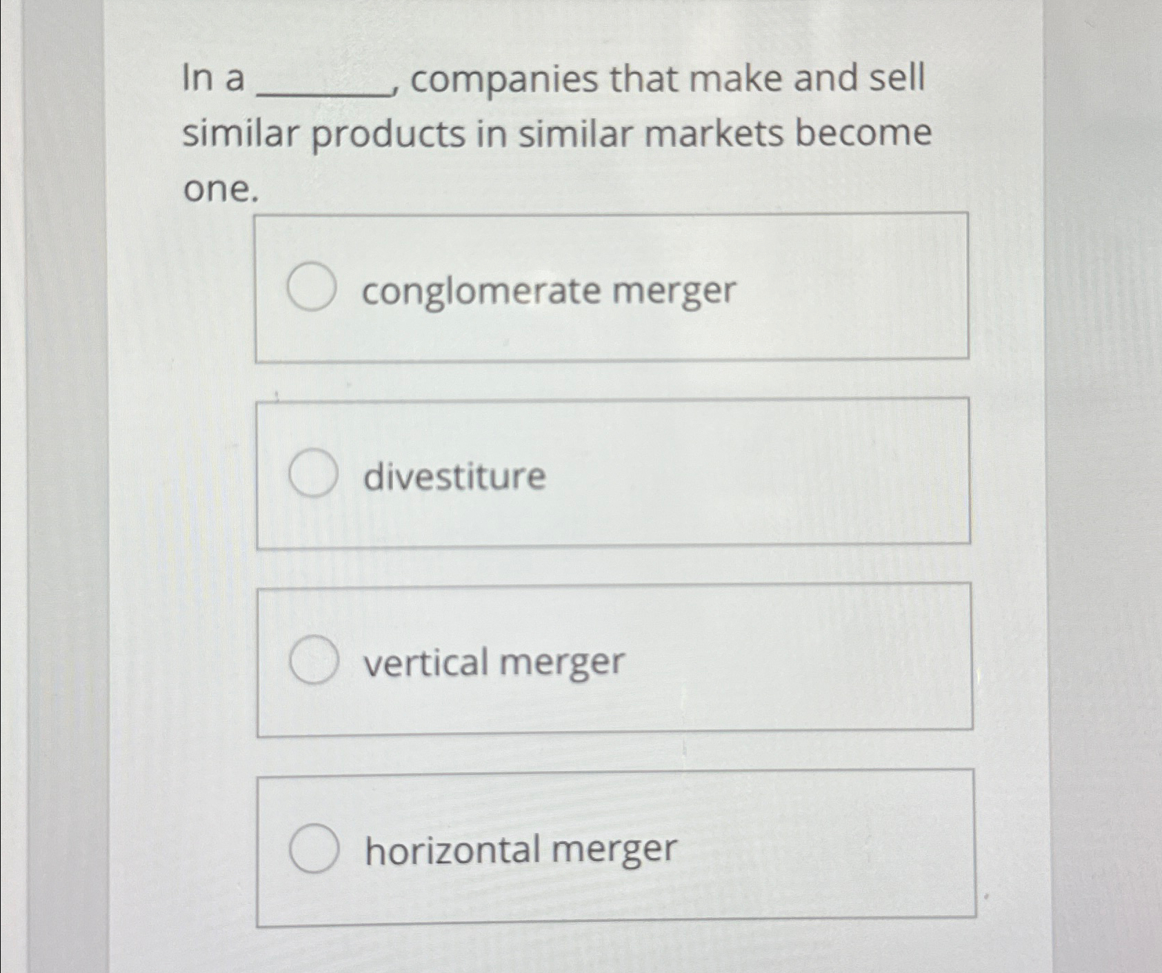 Solved In a companies that make and sell similar products in | Chegg.com